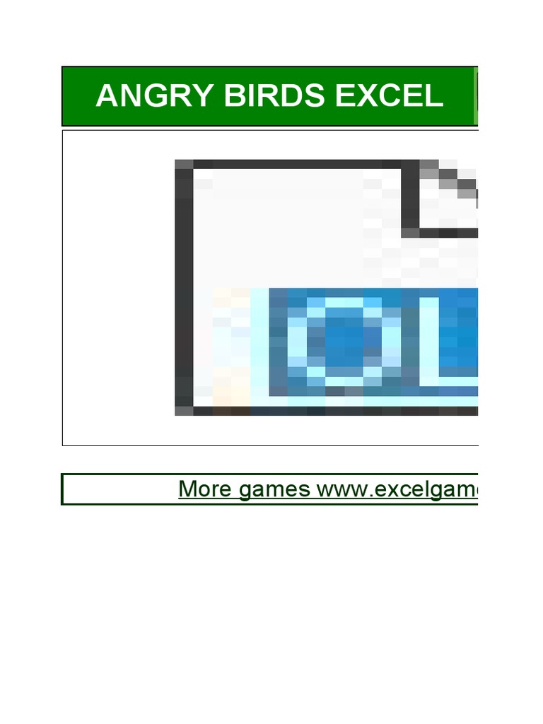 Angry Birds Excel: More Games WWW - Excelgames.info | PDF