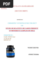 Study of Quantity of Casein Present in Different Samples of Milk ...