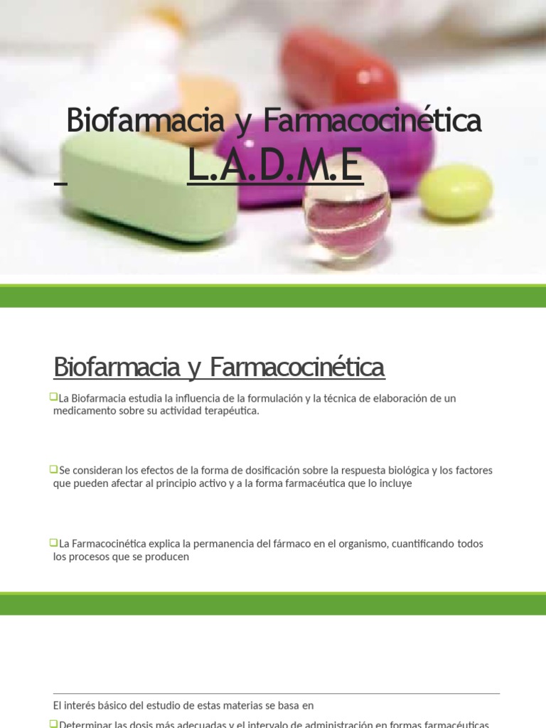LADME Unidad II | PDF | Medicamentos con receta | Farmacocinética