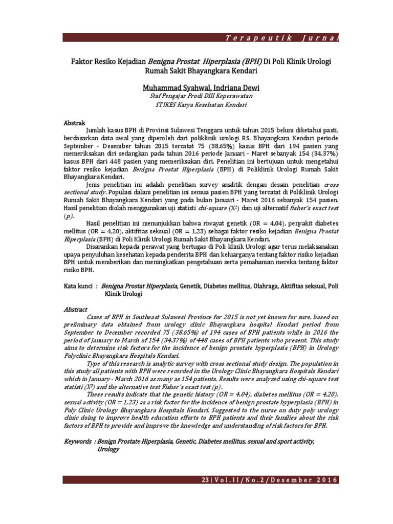 Benigna Prostat Hiperplasia (BPH) | PDF