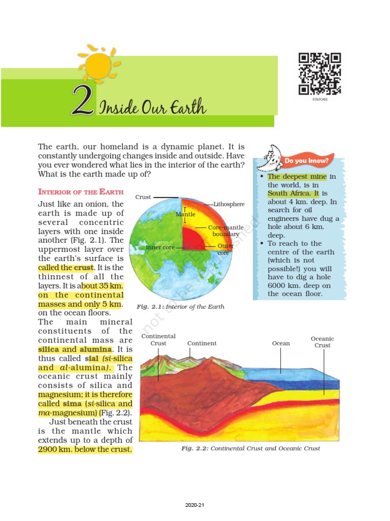Inside Our Earth: Crust | PDF | Rock (Geology) | Atmosphere Of Earth