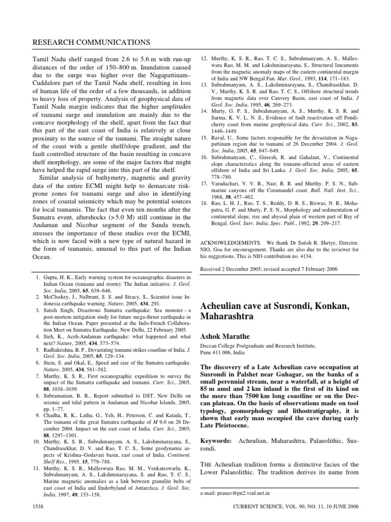 Palshet, Guhagar Cave | PDF | Tsunami | Earth Sciences