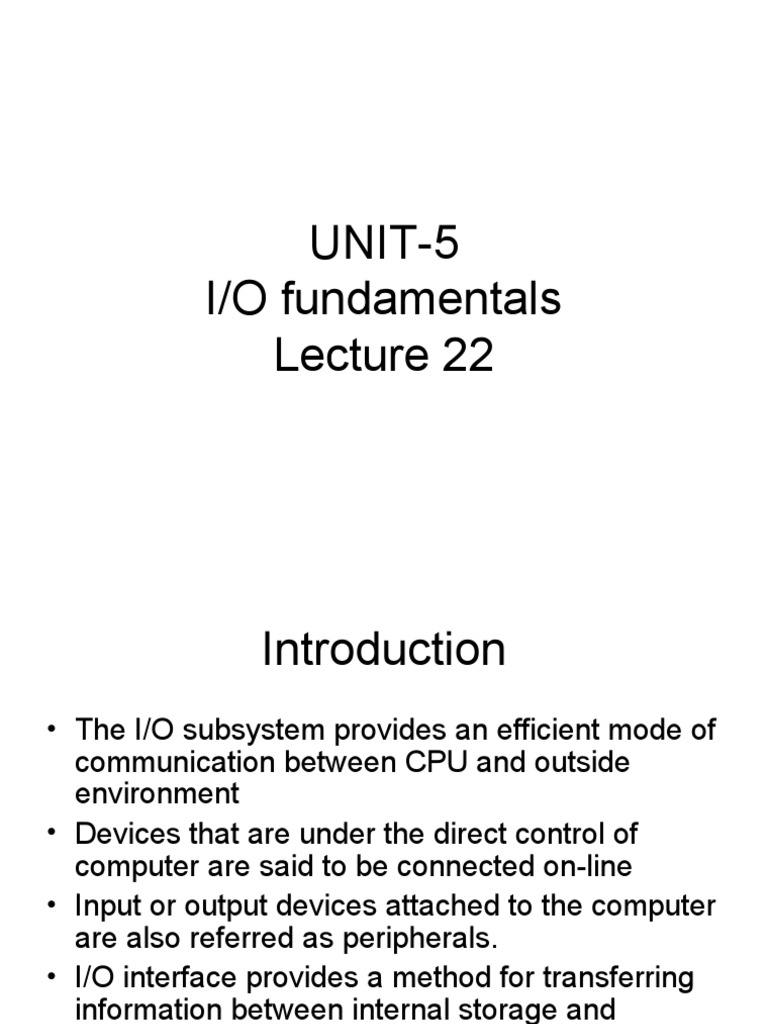 28-5-I O Fundamentals Handshaking, Buffering-20!10!2021 (20-Oct-2021) Material I 20-10-2021 Unit ...