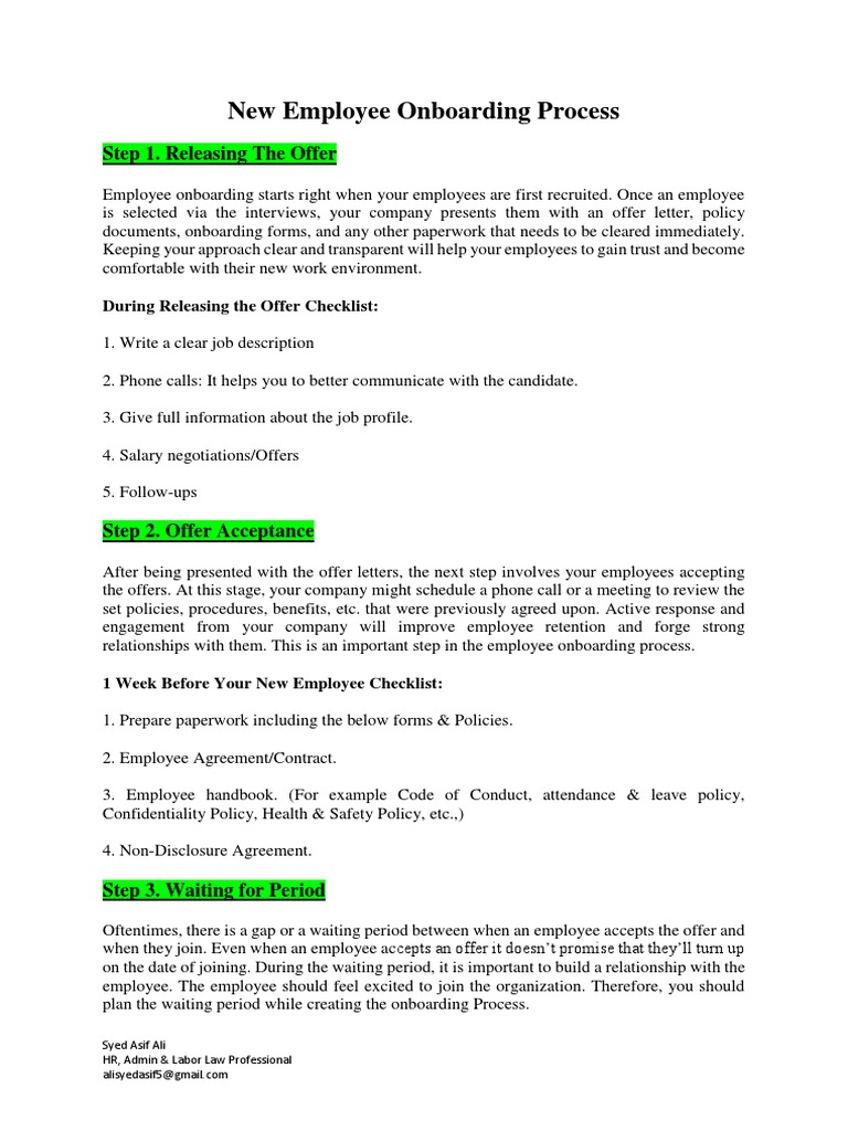 New Employee Onboarding Process-3 | PDF | Employment | Human Resource ...