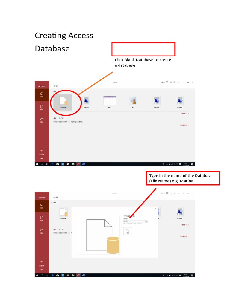 Creating Access Table | PDF | Databases | Table (Database)