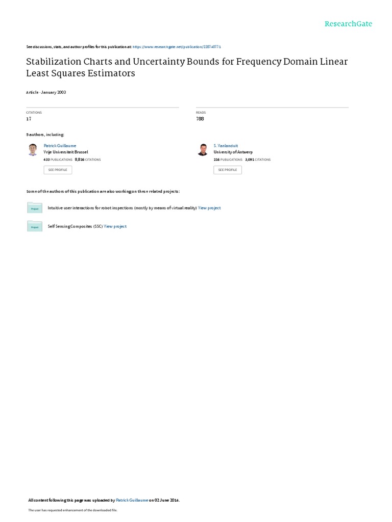 Stabilization Charts for LSCF Estimators | PDF | Matrix (Mathematics ...