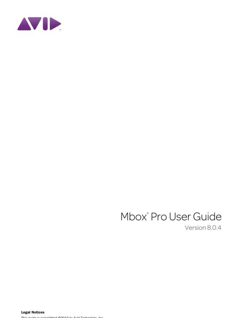 Avid Pro Tools Mbox 3 Pro Manual | Download Free PDF | Mac Os ...