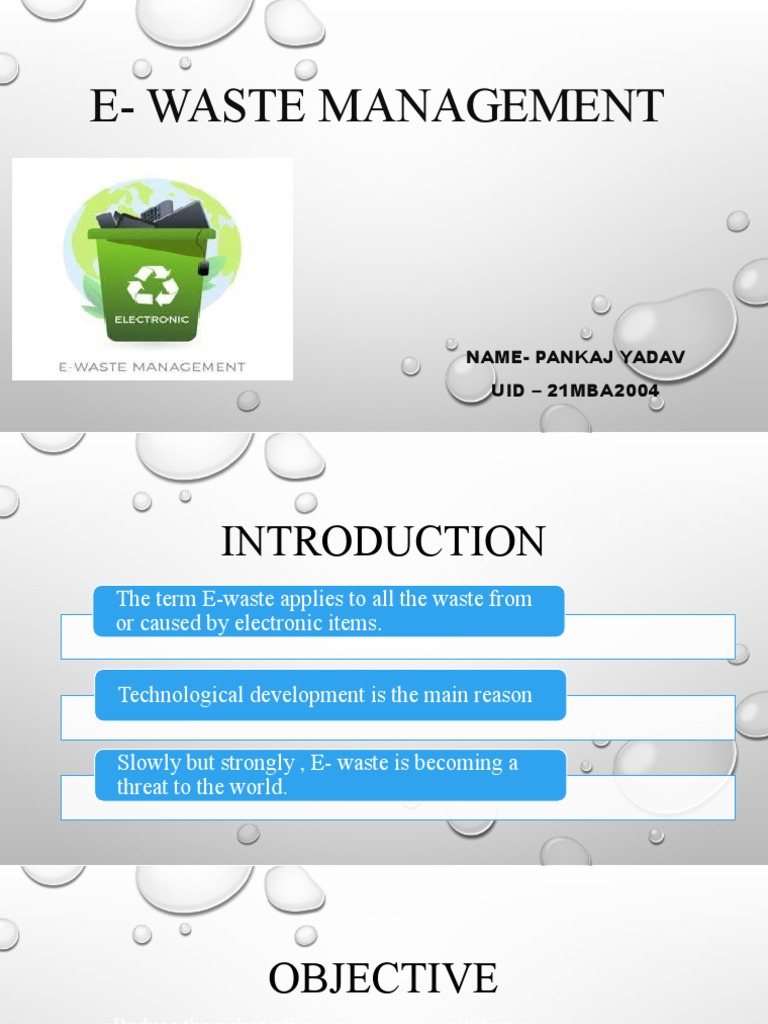 E - Waste Management | PDF