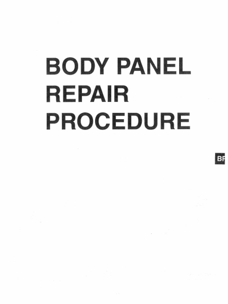 Body Panel Repair Procedure | PDF