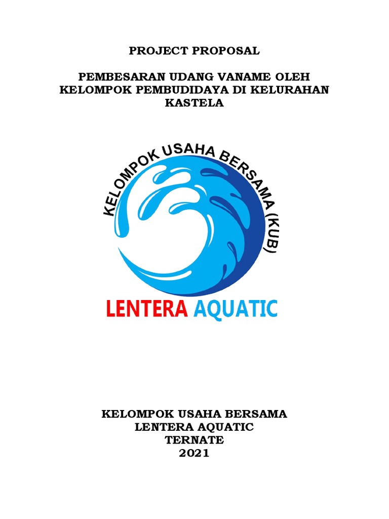Project Proposal Kub Lentera Aquatic | PDF