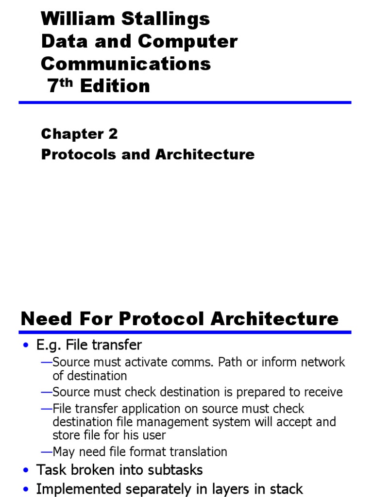 02 ProtocolArchitecture | PDF | Internet Protocol Suite | Osi Model