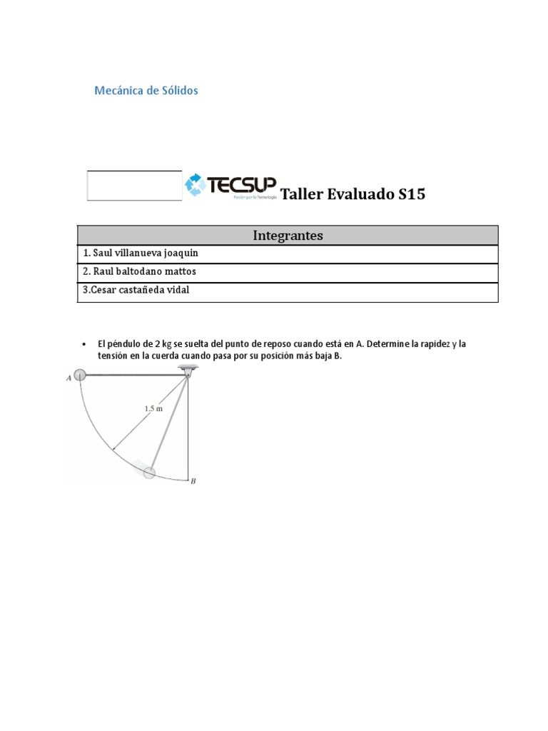 Taller Evaluado S15 (1) Desarrollado. | PDF