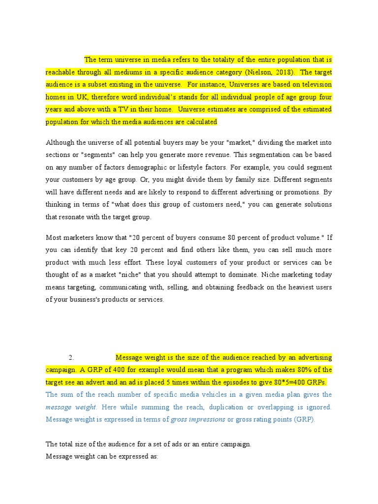 The Sum of The Reach Number of Specific Media Vehicles in A Given Media ...