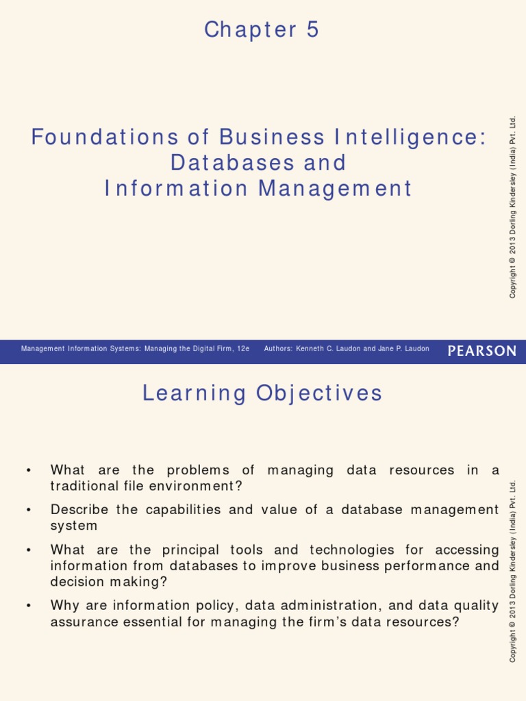 MIS - 5th Chapter | PDF | Databases | Data Warehouse
