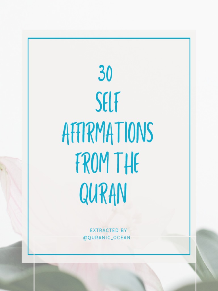 30 Self Affirmations From The Quran - 2 | PDF | Abrahamic Religions ...
