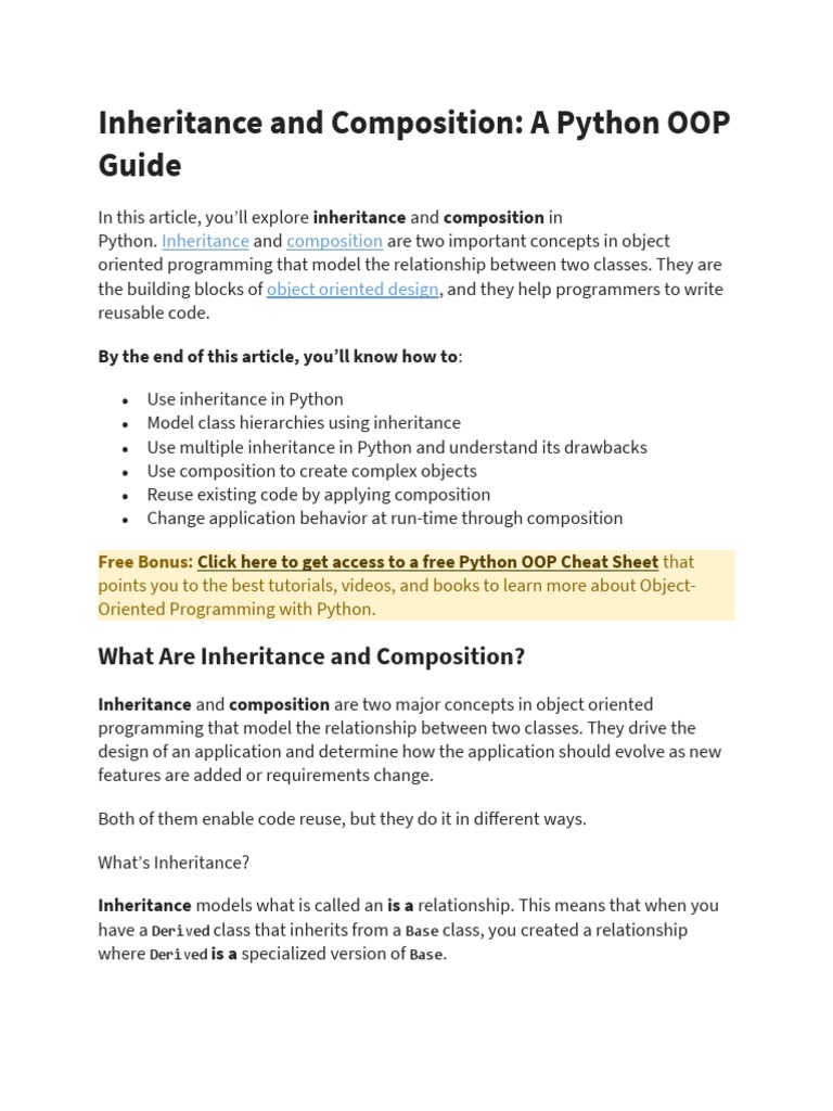 07-Python Herencia Composicion | PDF | Class (Computer Programming ...