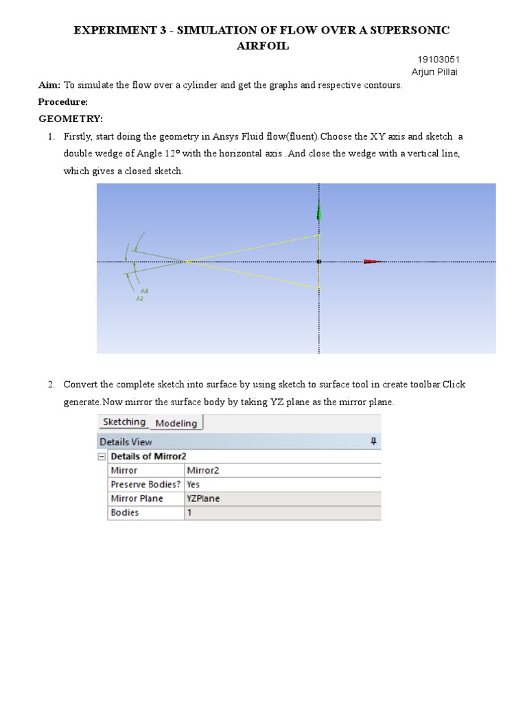 Experiment 3 - Flow Over Supersonic Airfoil | PDF | Turbulence | Mach ...