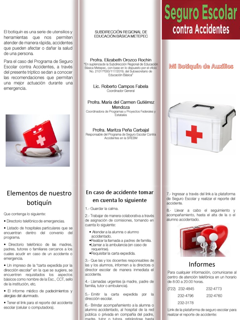 Triptico Seguro Escolar | PDF