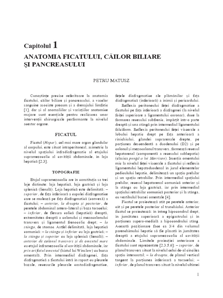 Capitolul 1. Anatomia Ficatului-FINAL | PDF