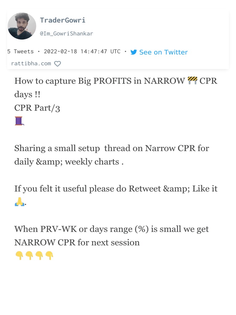 Narrow CPR Trading Strategy: How to Capture Big Profits in Narrow Daily ...