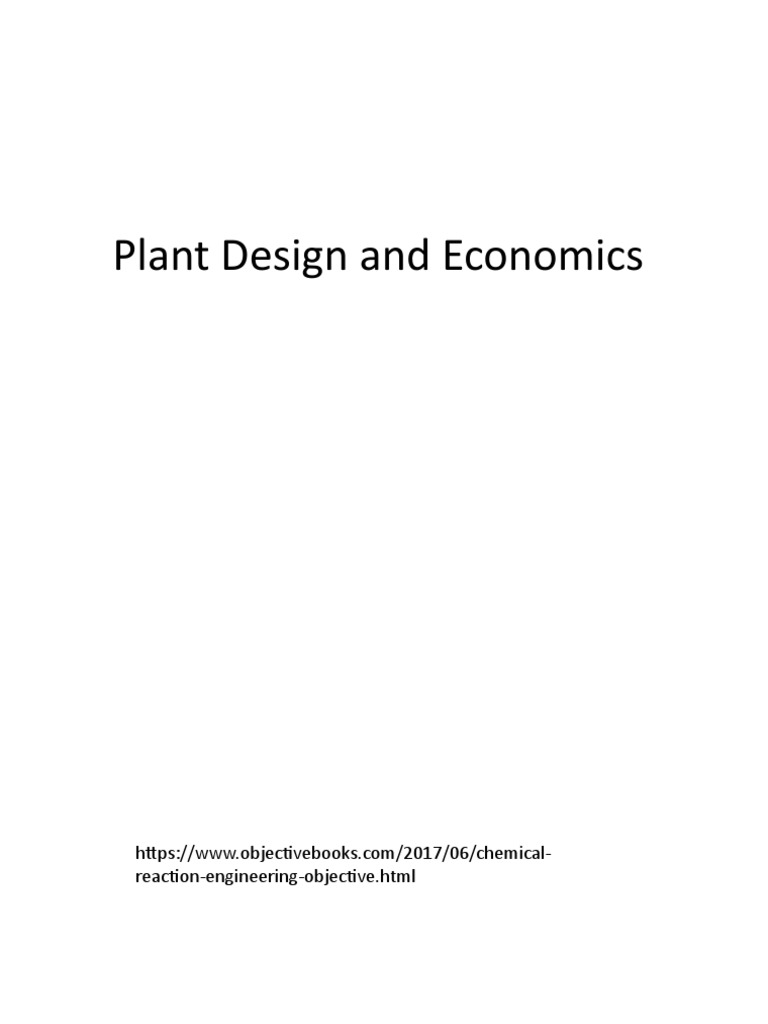 Plant Design and Economics | PDF | Chemical Engineering | Pump