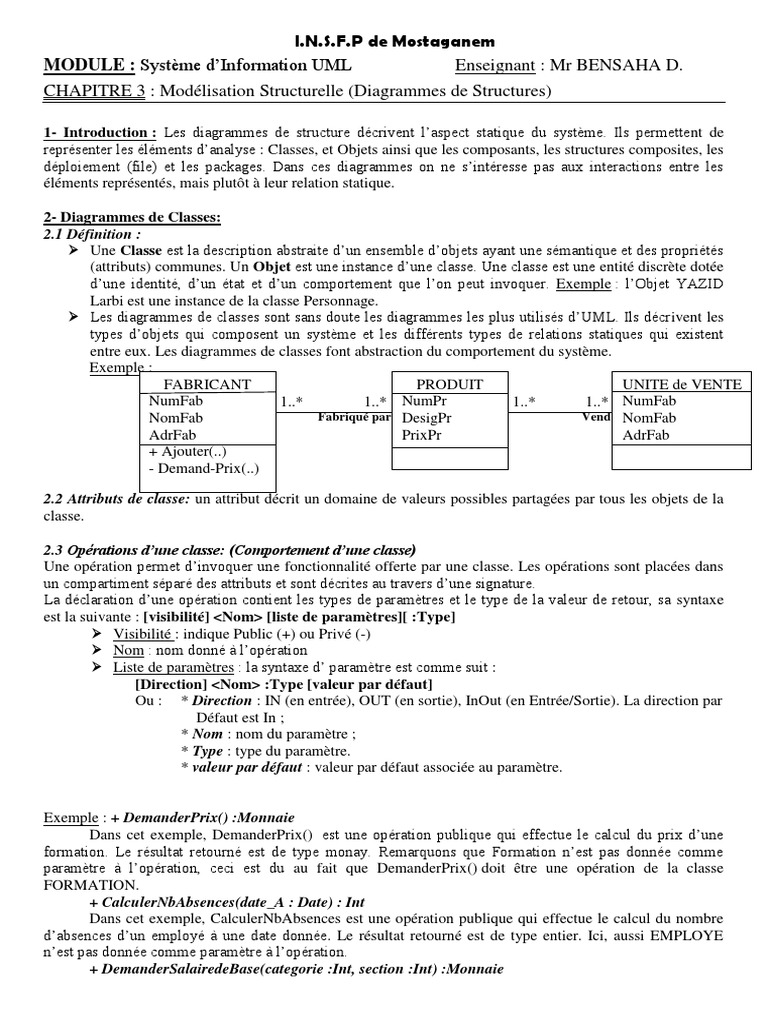 Cours 3 Uml | PDF | Langage de Modélisation Unifié | Entier naturel