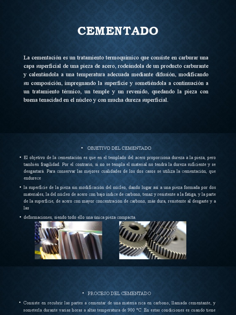 Cementado Exposicion | PDF | Tratamiento a base de calor | Acero