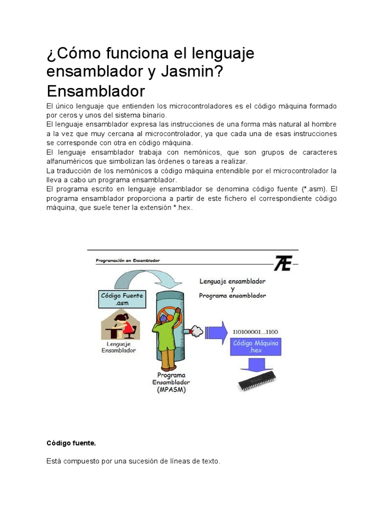 ¿Cómo Funciona El Lenguaje Ensamblador y Jasmin | PDF | Lenguaje ...