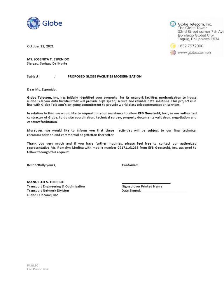 Globe Facilities Modernization Proposal | PDF