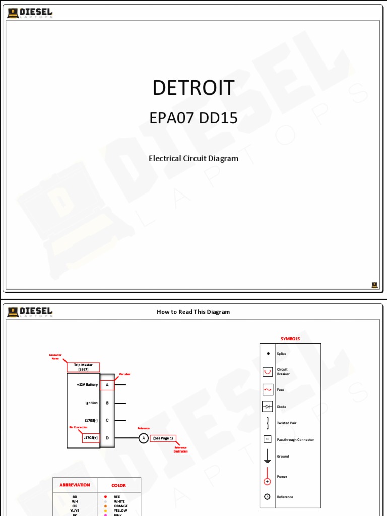 Detroit - DD15 EPA07 (2007-09) .Engine Wiring | PDF | Throttle | Fuel ...