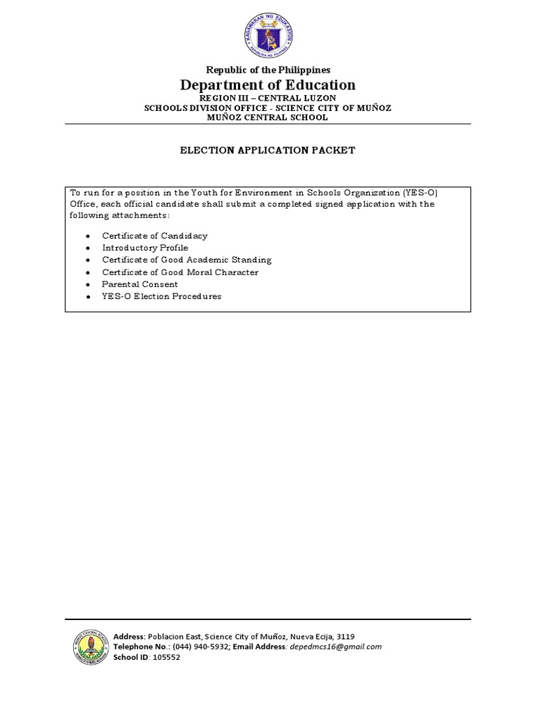 Yes-O Election Form | PDF | Justice | Crime & Violence