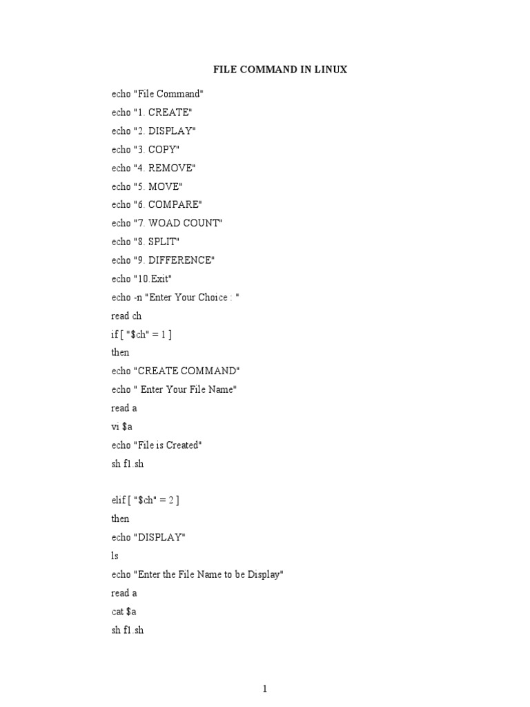 Linux Lab-1 | PDF | Computer File | Shell (Computing)