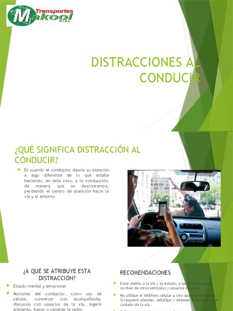 Distracciones Al Conducir | Descargar gratis PDF | Comportamiento ...