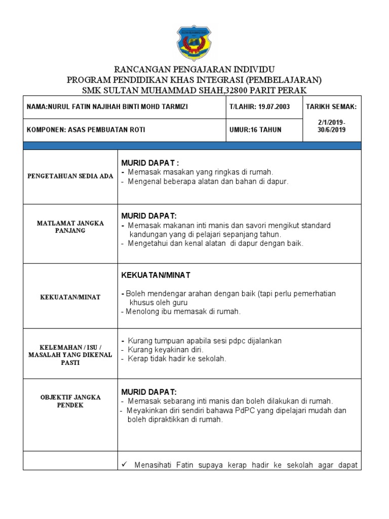 Borang Rpi Manual Sidang 1 | PDF | Karier & Perkembangan