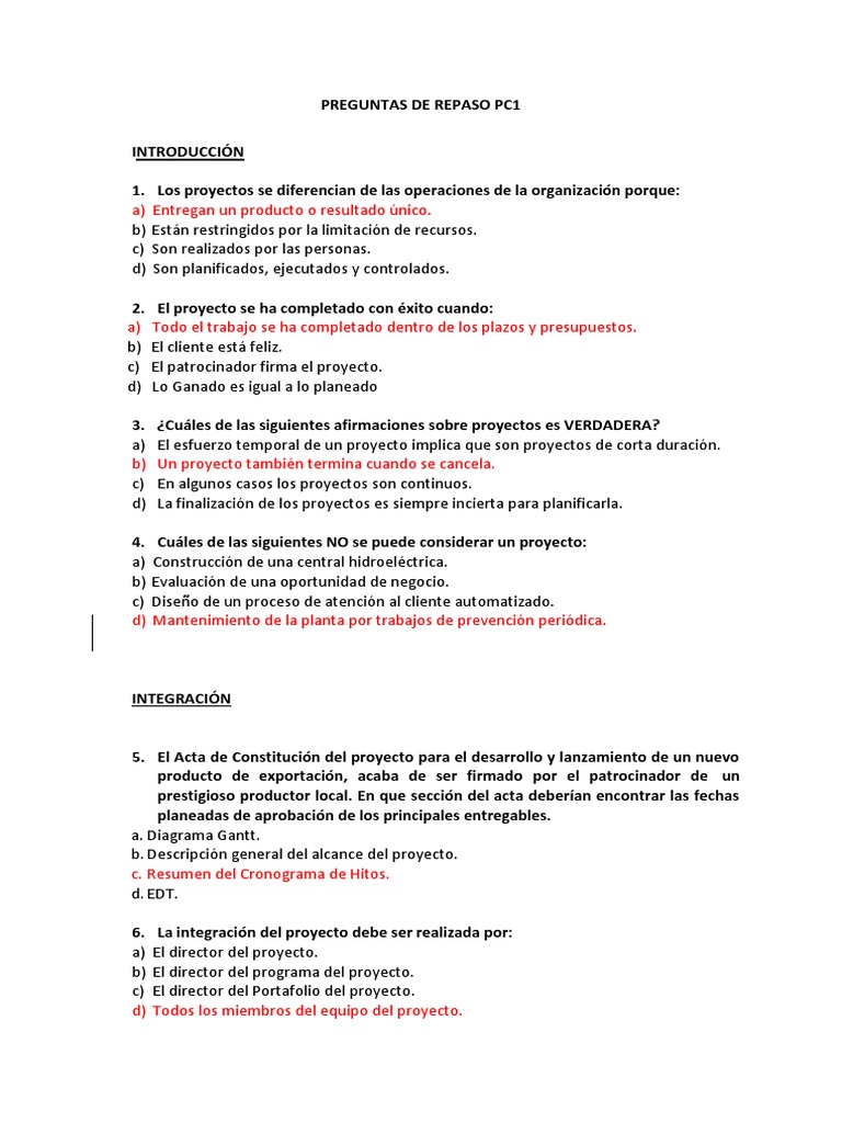 Ejercicios PC1 (Con Respuestas) | PDF | Arte