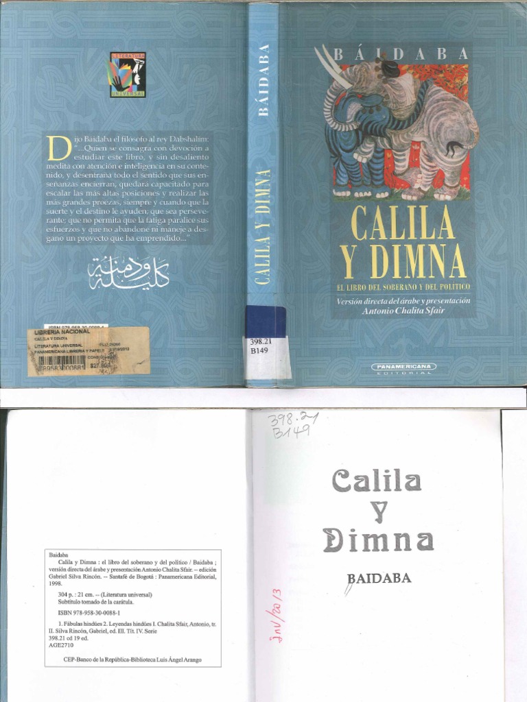 Libro Calila y Dimna. El Libro Del Soberano y El Político | PDF