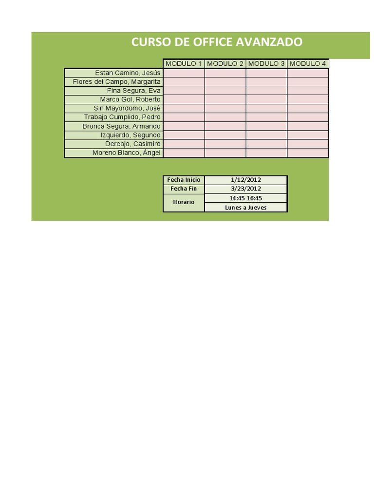 Ejercicios Excel | PDF