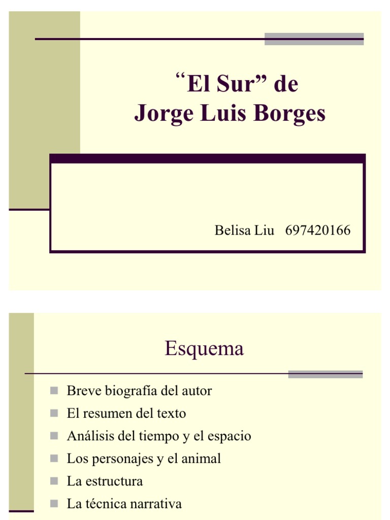 El Sur de Jorge Luis Borges | PDF | Clásicos