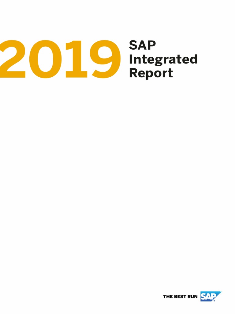 Sap 2019 Integrated Report | PDF | Financial Audit | Financial Statement
