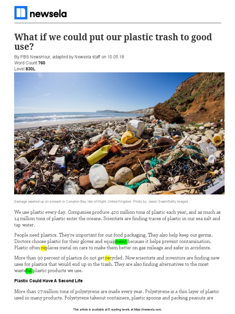 Plastic Pollution Solutions 46366 Article Only | PDF | Recycling | Plastic
