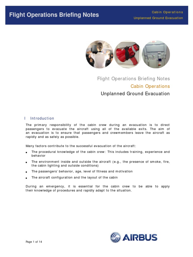 Rapid Response and Adaptability: Guidance for Cabin Crew on Initiating ...