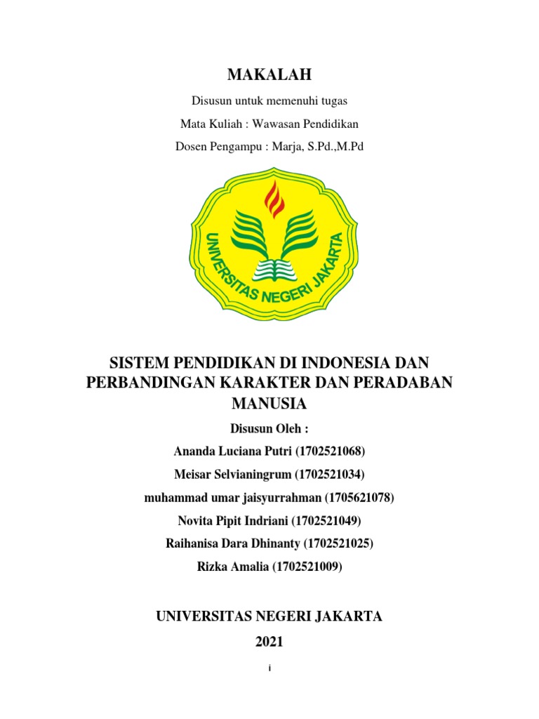 Makalah Wawasan Pendidikan KEL 6 | PDF