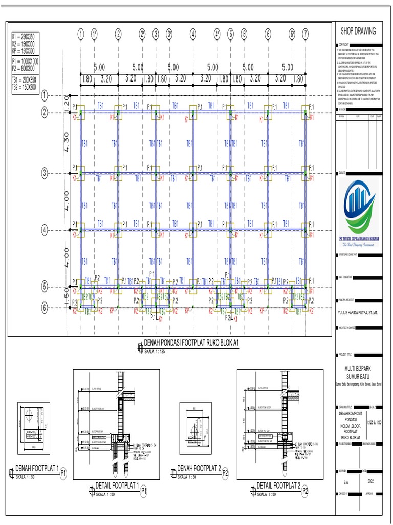 Shop Drawing Gudang Tipe A | PDF | Infographics | Economic Sectors