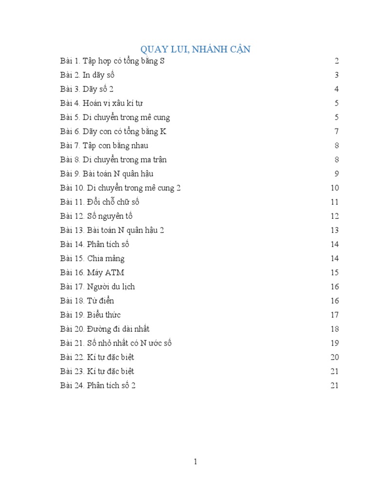 Quay Lui Nhanh Can 1 | PDF