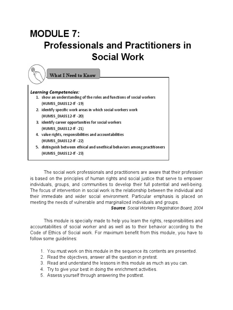 Professionals and Practitioners in Social Work: What I Need To Know ...