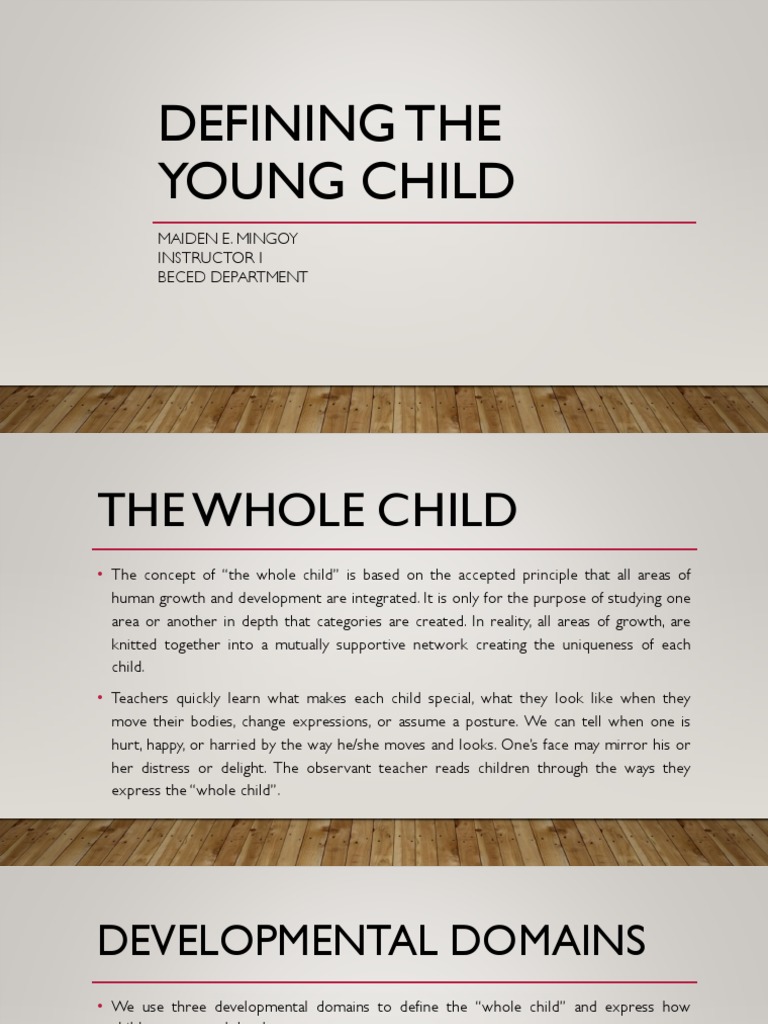Defining The Young Child | PDF | Mental Disorder | Child Development