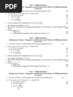 Differentiation - Worksheet | PDF | Tangent | Theoretical Physics