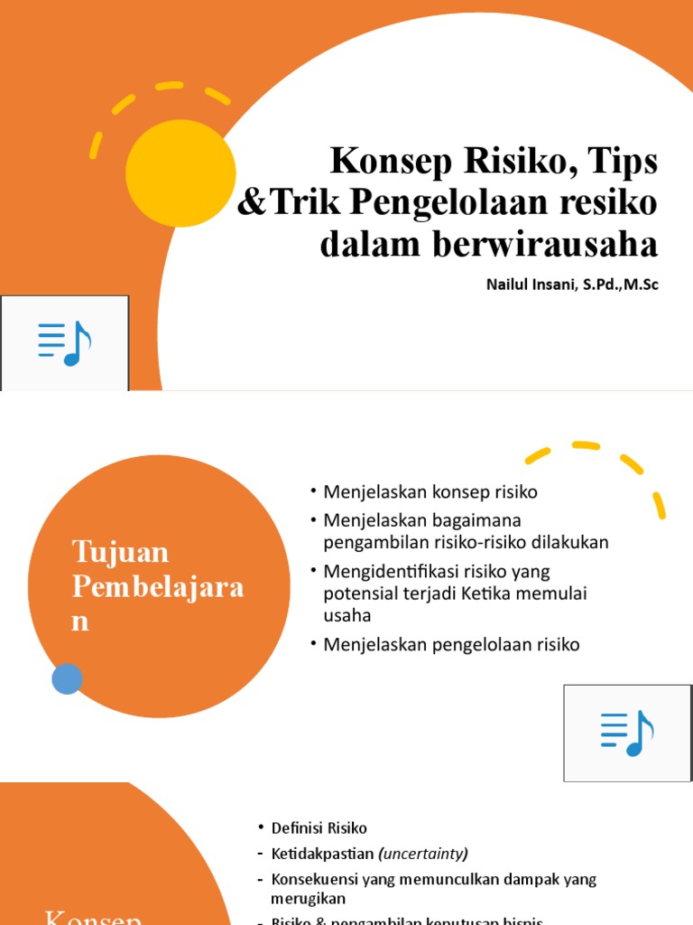 Konsep Risiko, Tips &trik Pengelolaan Risiko | PDF