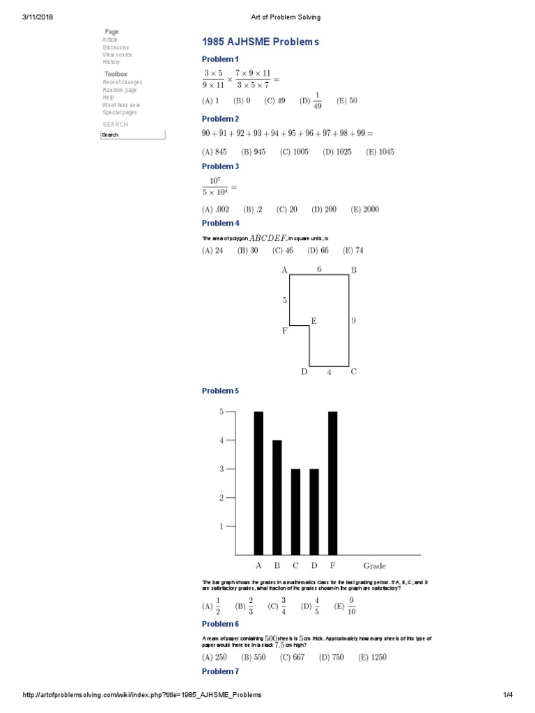 Amc 8 | PDF | Area | Numbers