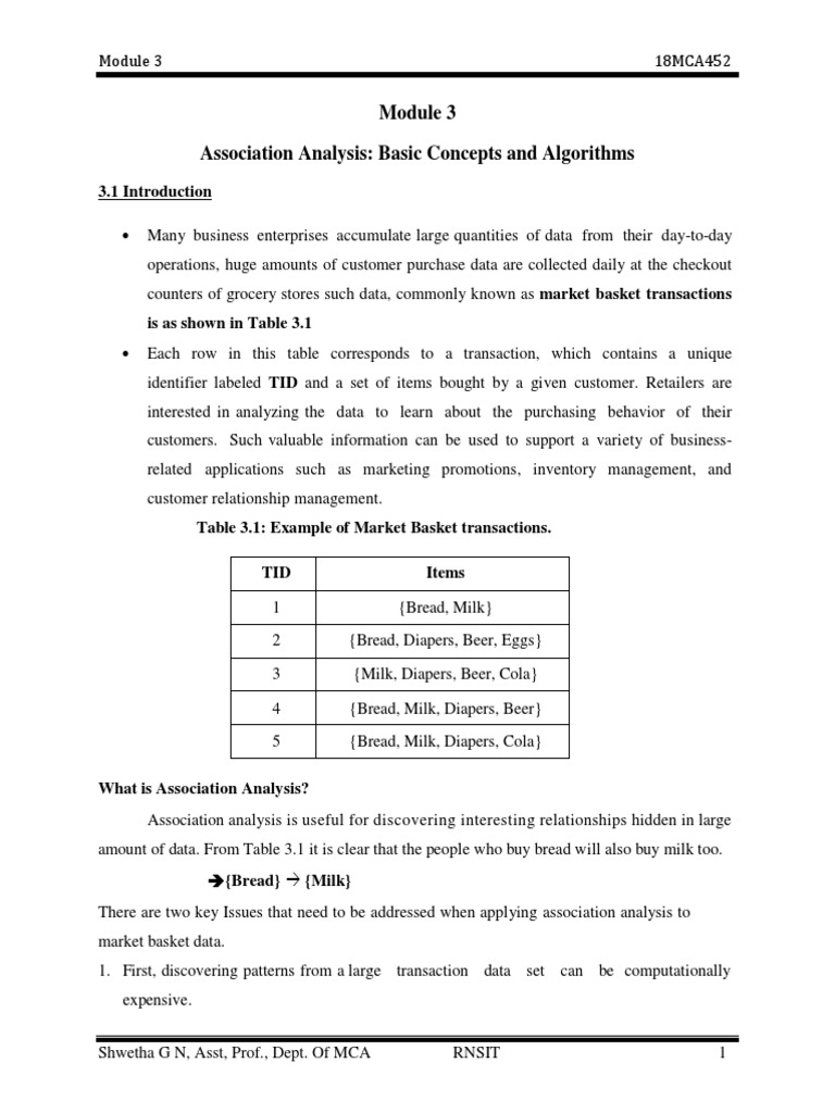 Association Analysis: Basic Concepts and Algorithms | PDF | Information ...